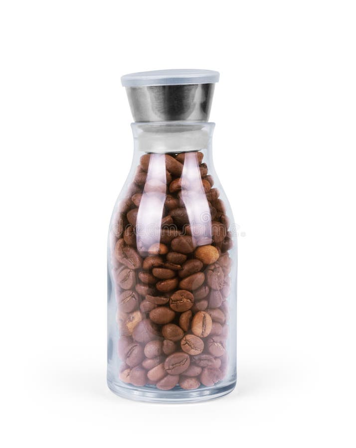 Coffee Bean in Glass Bottle. Stock Photo - Image of natural, beverage ...