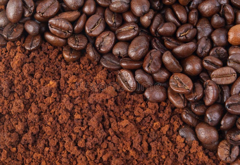 Coffee bean and ground stock photo. Image of heap, brown - 11403778