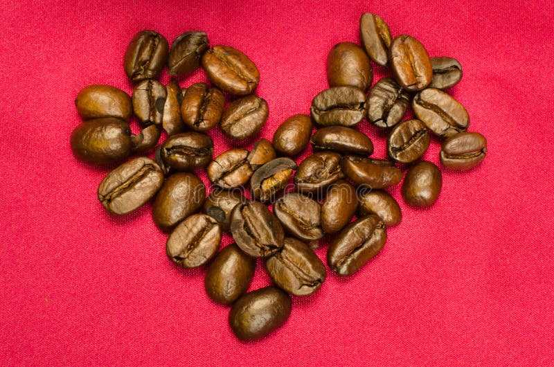 Coffee Bean Heart stock image. Image of freshly, decaffeinated - 32559023