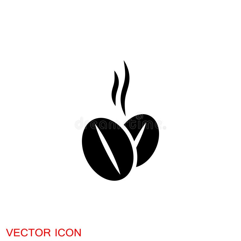 Coffee Bean Icon. Hot Roast Pink Strawberry Coffee Bean Stock ...