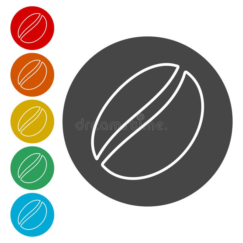 Coffee bean icon stock vector. Illustration of emblem - 183195116