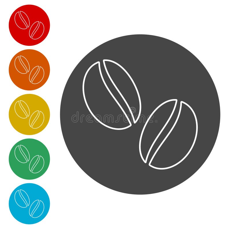 Coffee bean icon stock vector. Illustration of bean - 183195121