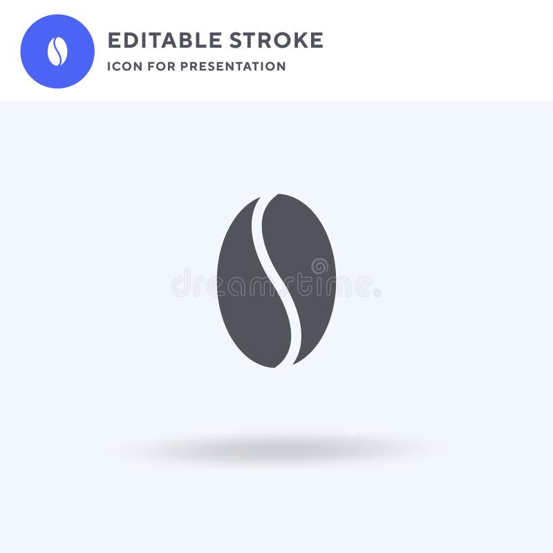 Coffee Bean Icon Vector, Filled Flat Sign, Solid Pictogram Isolated on ...