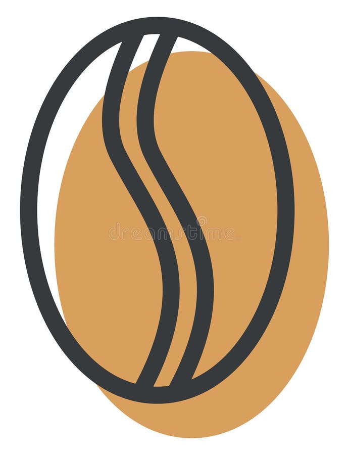 Coffee bean, icon stock vector. Illustration of isolated - 259785132