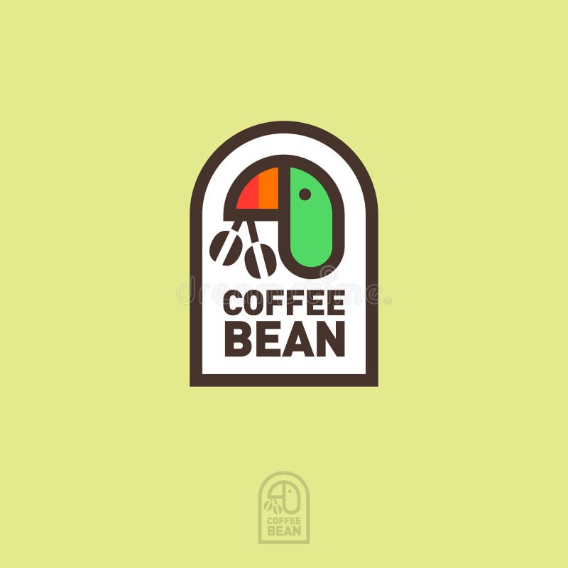 Coffee Bean Logo. Coffee Emblem. Letters and Coffee Beans in a Circle ...