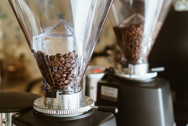 Coffee Bean in Machine Ready To Blend Stock Photo - Image of caffeine ...