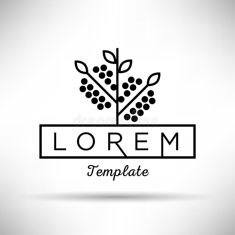 Coffee Bean Minimal Sign Vector Design Stock Vector - Illustration of ...