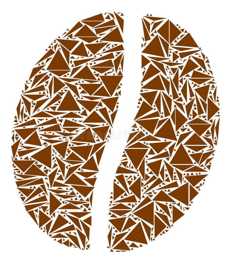 Coffee Bean Mosaic of Triangles Stock Vector - Illustration of arabica ...