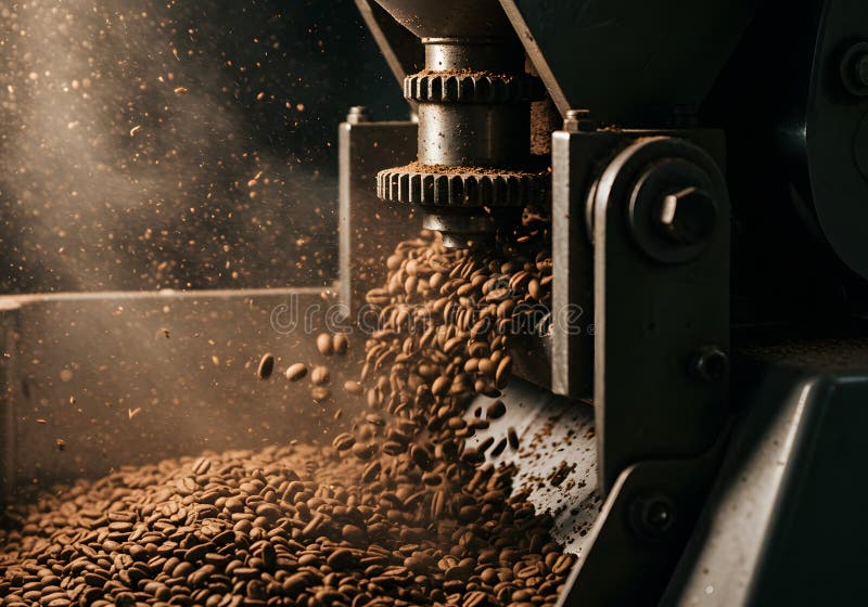 Coffee Bean Processing Machine Stock Illustration - Illustration of technology, showcases: 382365882