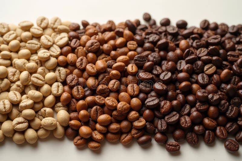 Coffee Bean Science Journey - Roasting Process Visually Explained Stock ...
