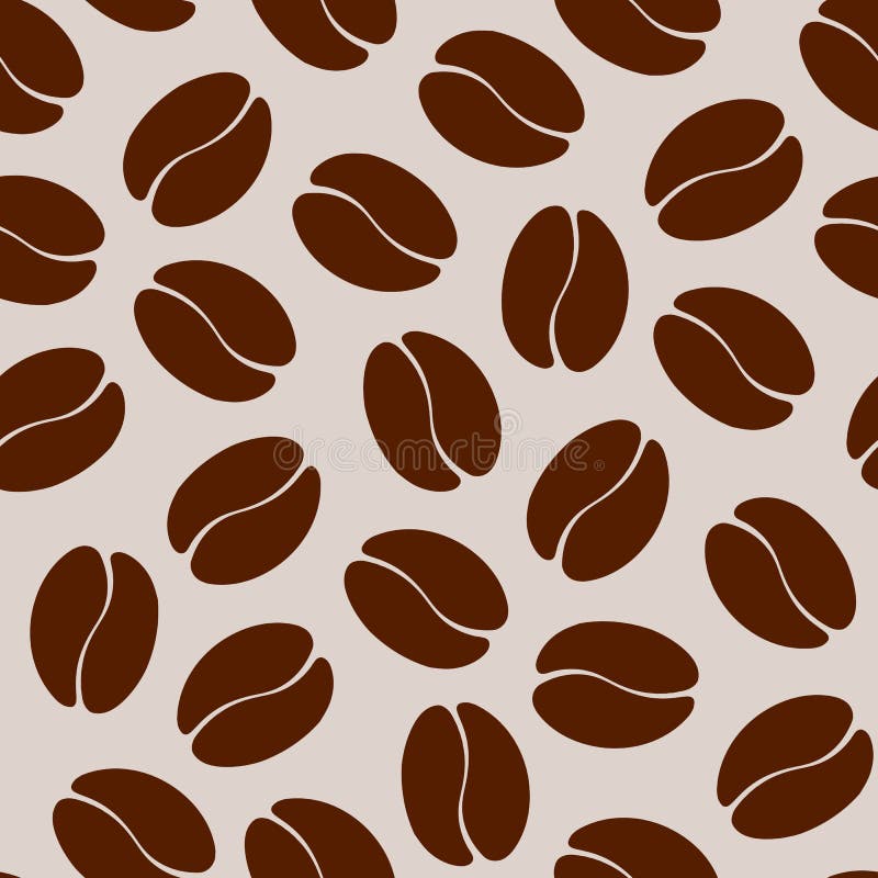 Coffee Bean Seamless Pattern. Stock Vector - Illustration of caffeine ...