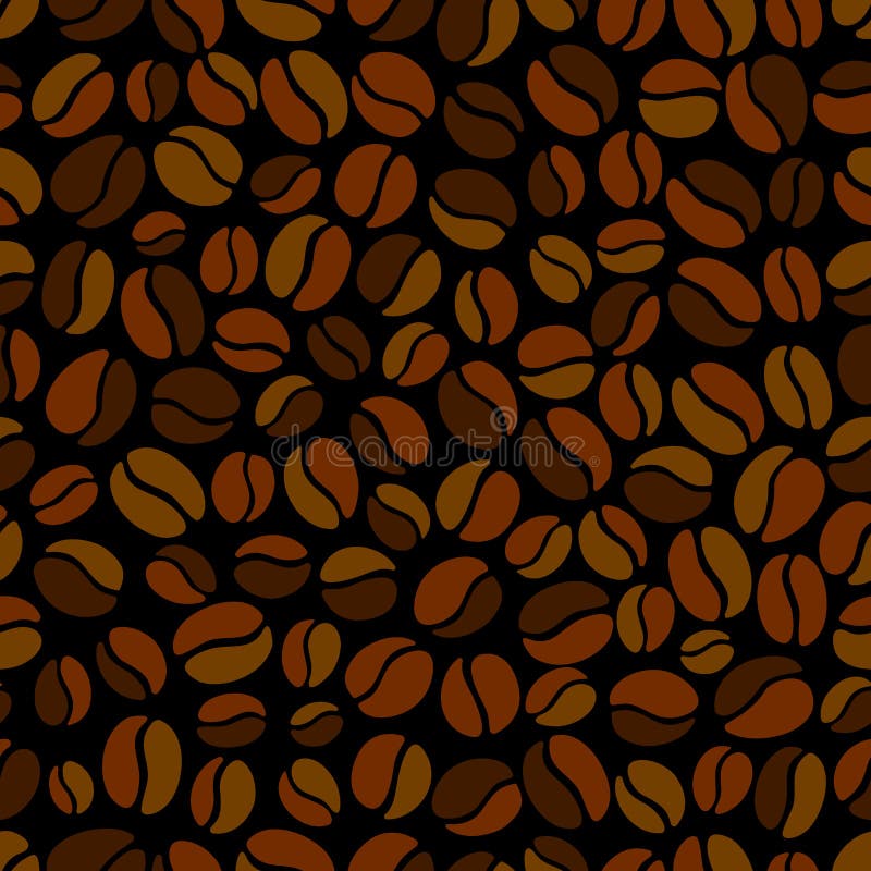 Coffee Bean Seamless Pattern Stock Vector - Illustration of gourmet ...