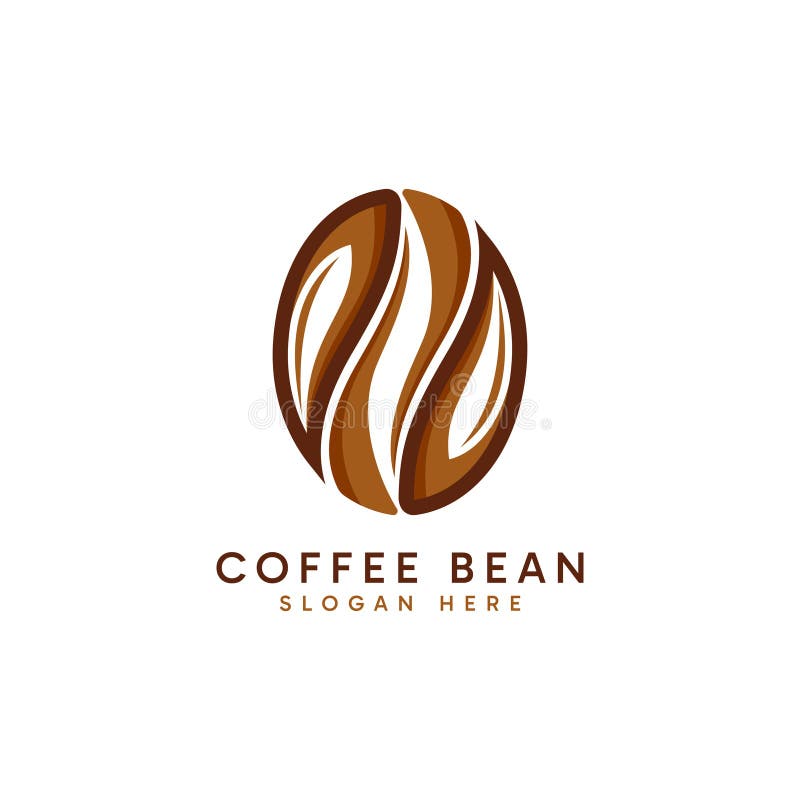 Coffee Bean Symbol Logo Design with Minimalist Stylish Line Concept ...
