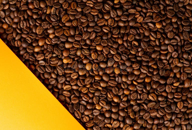 A Coffee Bean Texture with a Triangular Area on the Side for Text ...