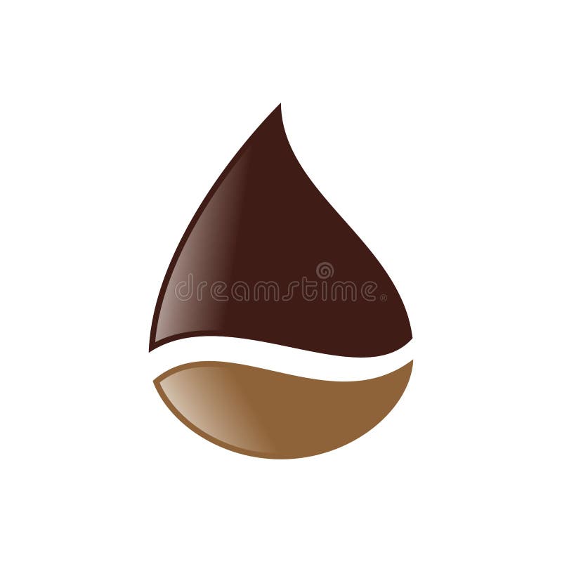 Coffee Drop Vector Logo Design. Stock Vector - Illustration of brown ...