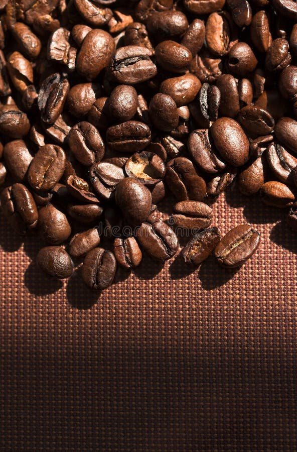 Coffee beans stock photo. Image of brown, background, linen - 552320