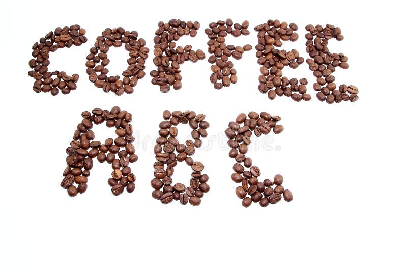 Coffee beans ABC stock illustration. Illustration of brown - 42004394