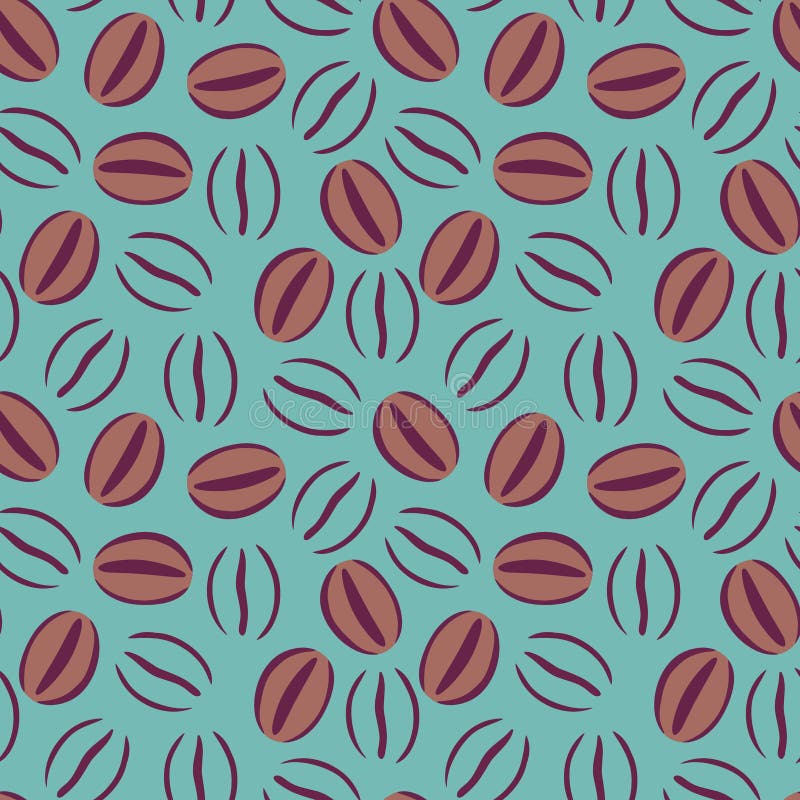 Coffee Beans Abstract Pattern Design Stock Vector - Illustration of ...