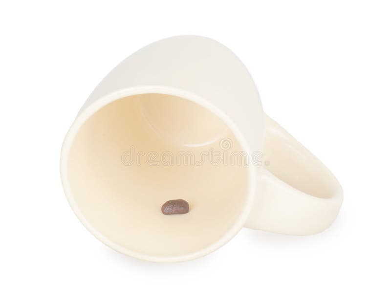 Coffee beans in beige cup stock photo. Image of addiction - 36949028