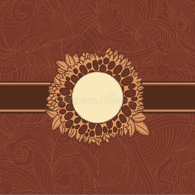 Coffee Beans Brown Vintage Label Stock Illustration - Illustration of ...