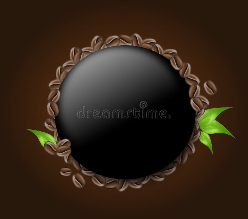 Coffee beans circle stock illustration. Illustration of empty - 65728402