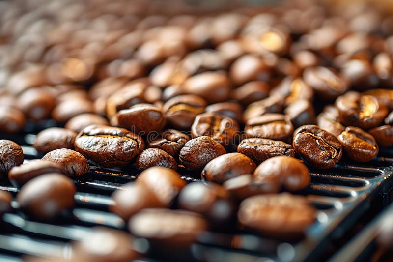 Coffee Beans Close-up Macro, Brown Black Caffeine Ingredient Texture ...