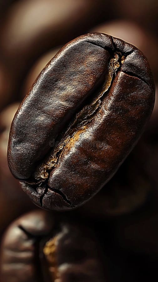 Coffee Beans Closeup Macro Shot in Shallow Depth of Field. Generative ...