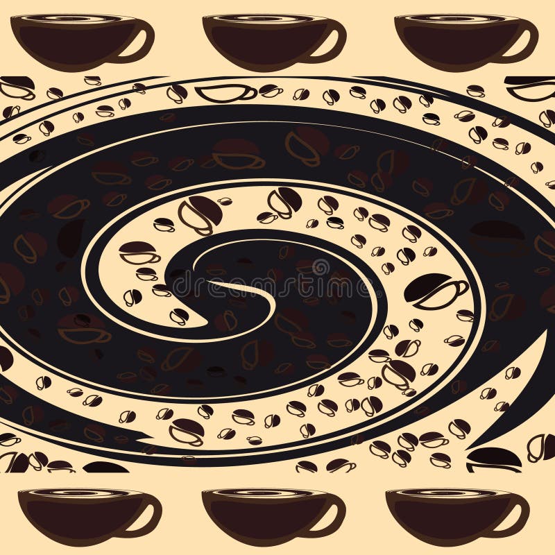Coffee Beans stock illustration. Illustration of vortex - 125234532