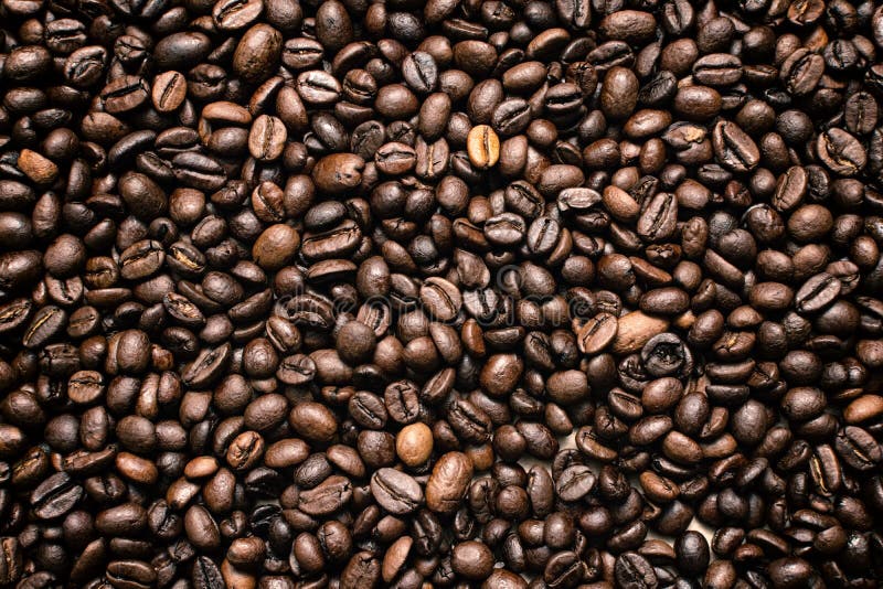 Coffee Beans. Coffee Beans are Spread Out on the Surface Stock Photo ...