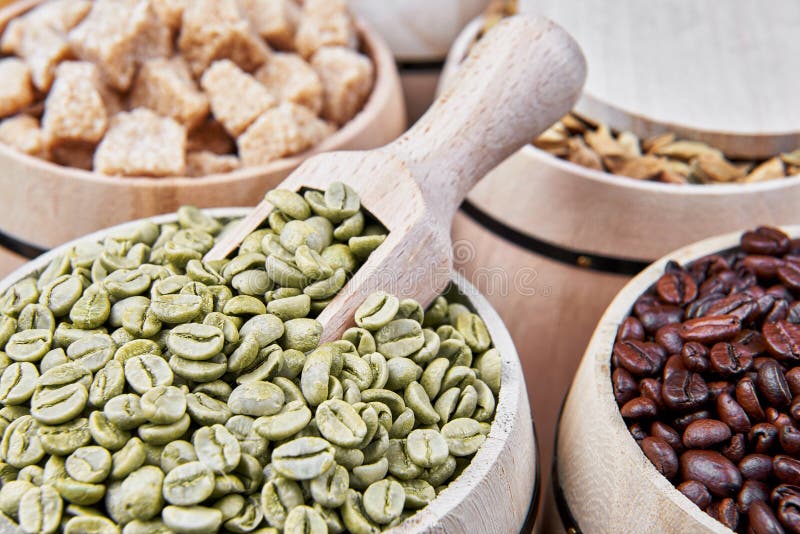 Coffee Beans and Coffee Ingredients Stock Photo - Image of beans, fresh ...