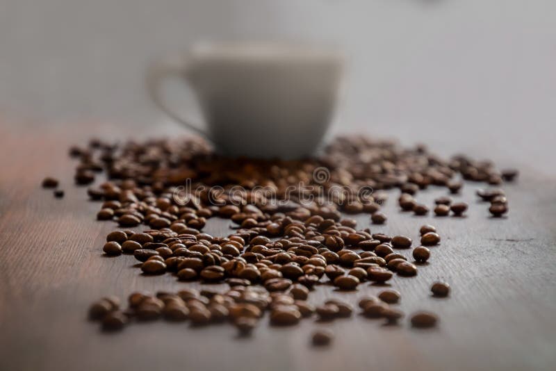 Coffee Beans And Coffee Cup Picture. Image: 93557334