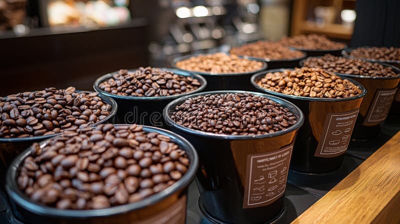 Coffee Beans Display Bins Stock Photos - Free & Royalty-Free Stock ...