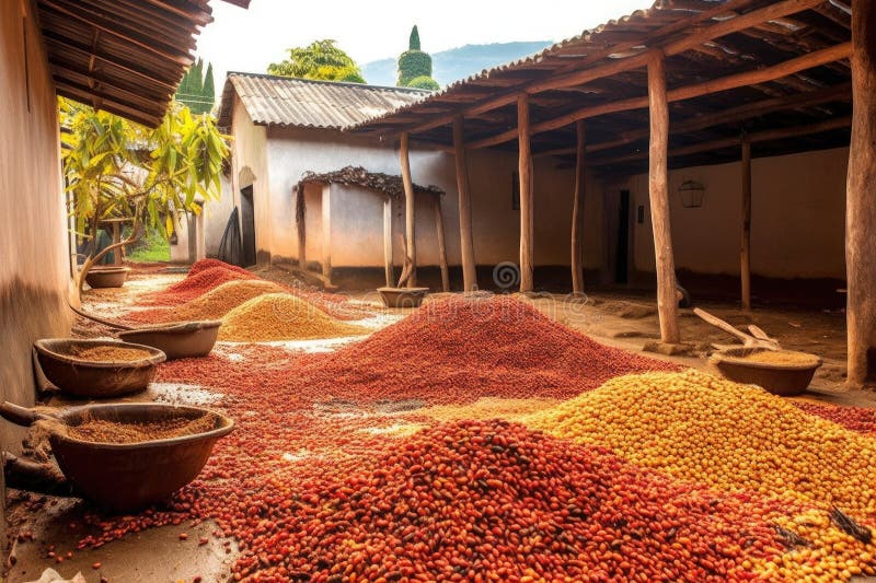 Beans Coffee Drying Stock Illustrations – 187 Beans Coffee Drying Stock ...