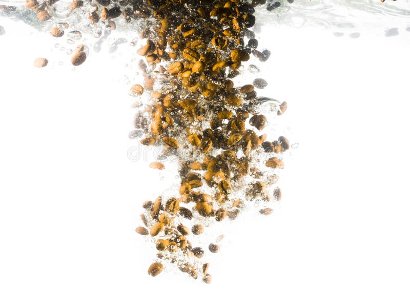 Coffee bean water splash stock photo. Image of nature - 27630184