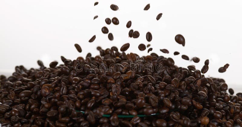 Coffee Beans Falling stock photo. Image of ingredient - 289191340