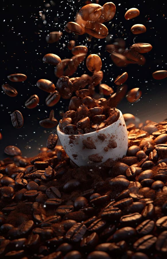 Coffee Beans Falling Stock Illustrations – 1,014 Coffee Beans Falling ...
