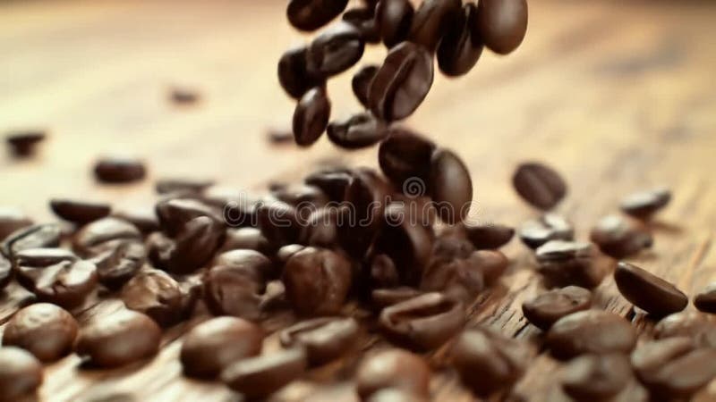 Coffee Beans Falling in Slow Motion, Ai Generated Video Stock Video ...