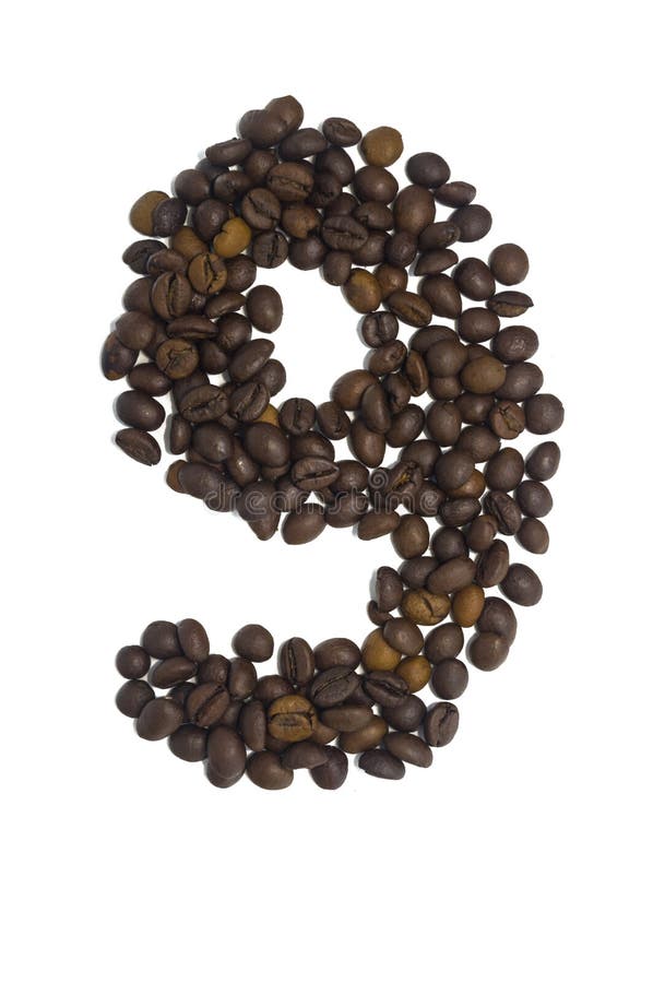 Coffee Beans in the Form of a Number 9 Stock Photo - Image of caffeine ...