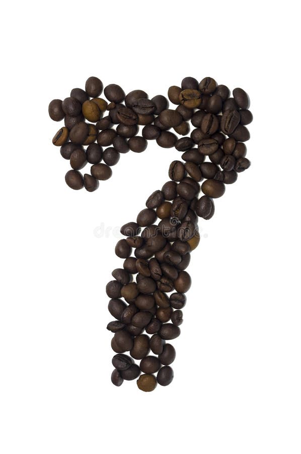 Coffee Beans in the Form of a Number 7 Stock Image - Image of closeup ...