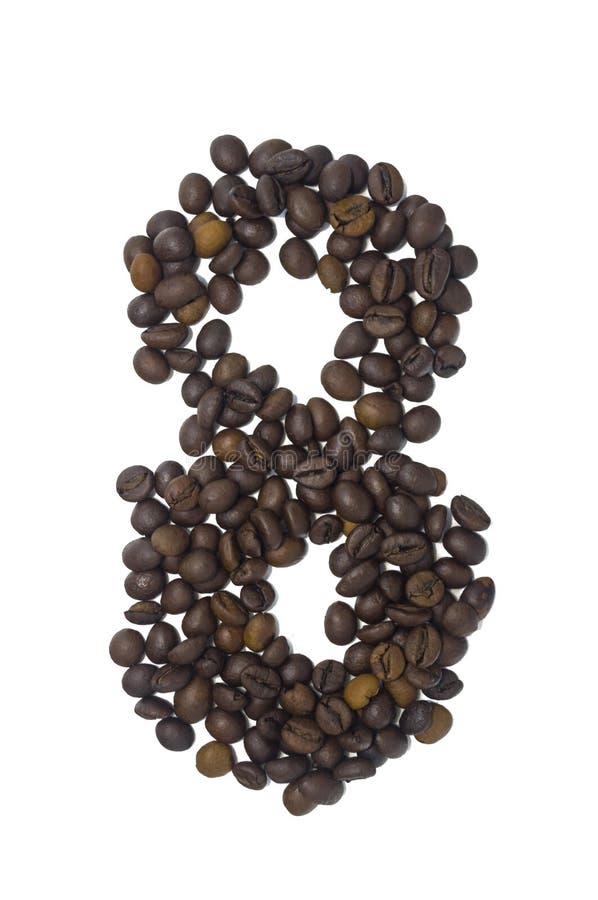 Coffee Beans in the Form of a Number 8 Stock Image - Image of design ...