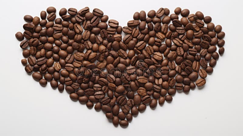 Coffee Beans Forming Cup Shape Stock Illustration - Illustration of ...