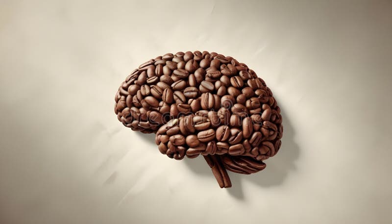 Coffee Beans Forming a Human Brain â€ Caffeine Effects on Brain ...