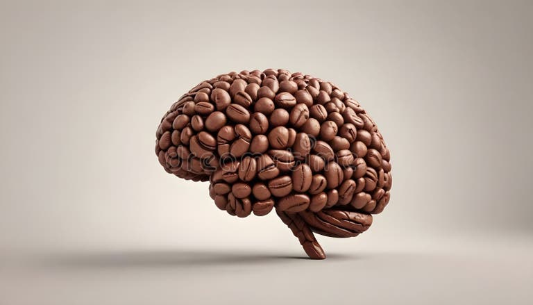 Coffee Beans Forming a Human Brain â€ Caffeine Effects on Brain ...