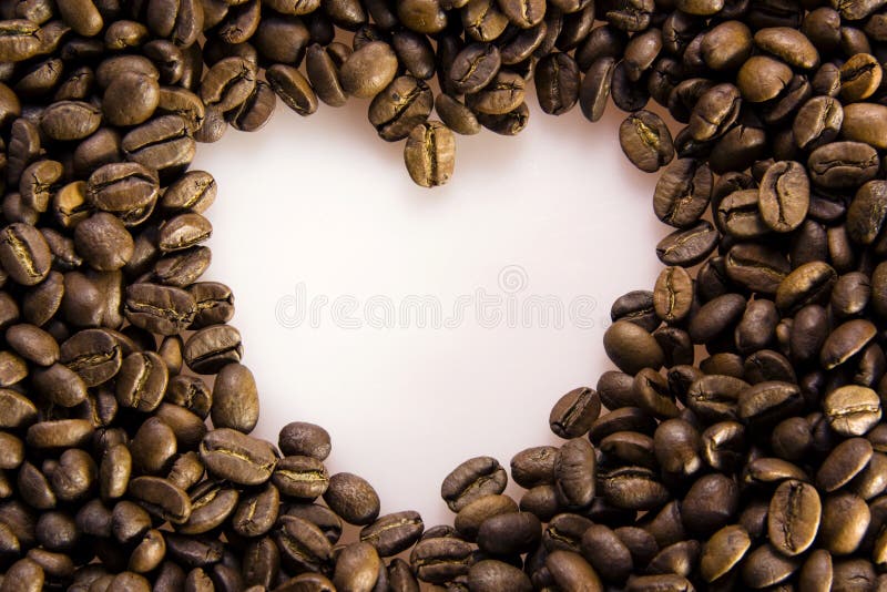 Coffee Beans Forms Heart Picture. Image: 9641981