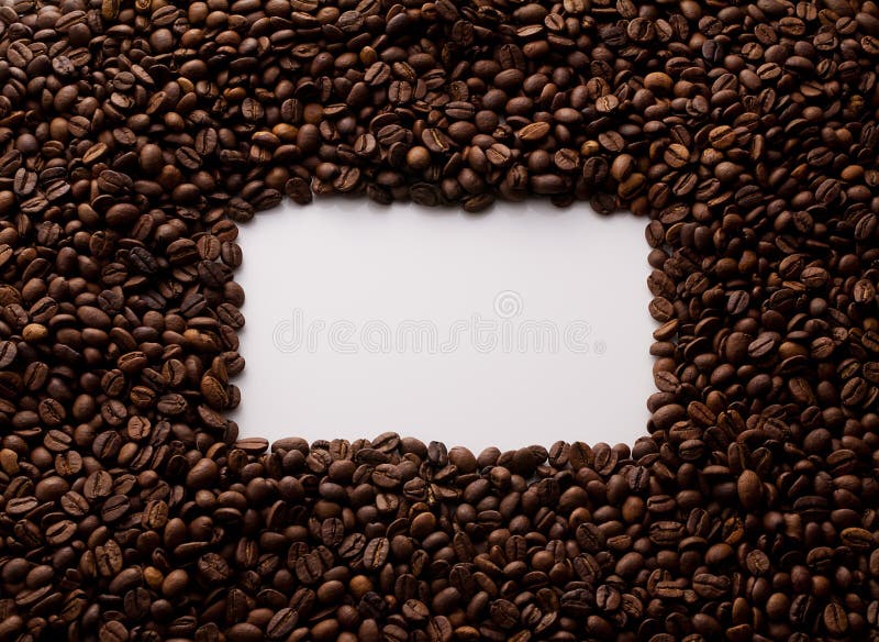 Coffee beans frame stock photo. Image of hang, morning - 19317798