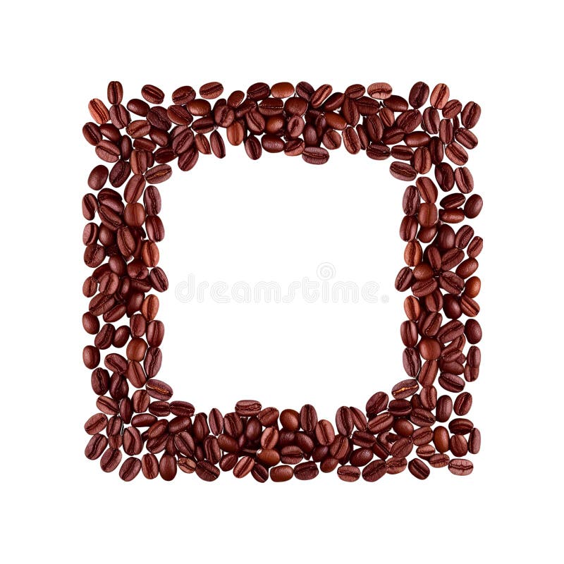 Coffee Beans Frame Border Isolated Vector Design Stock Photo ...