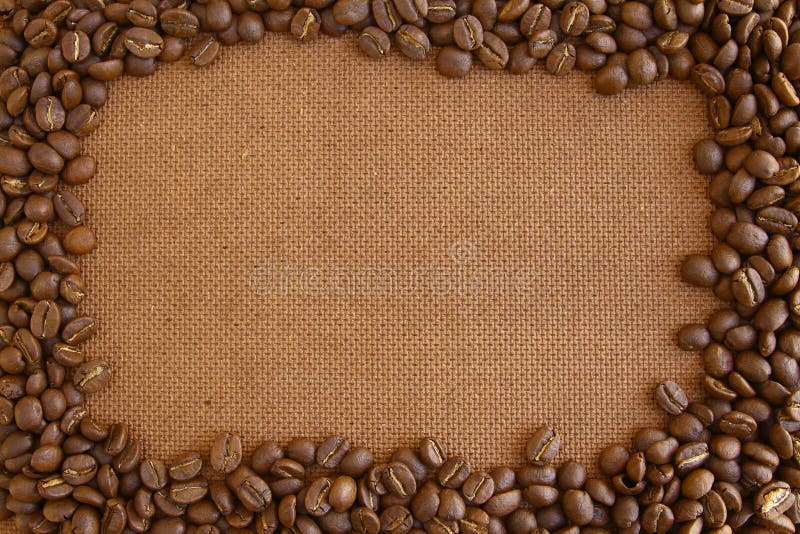 Coffee beans frame stock image. Image of abstract, brown - 34015863