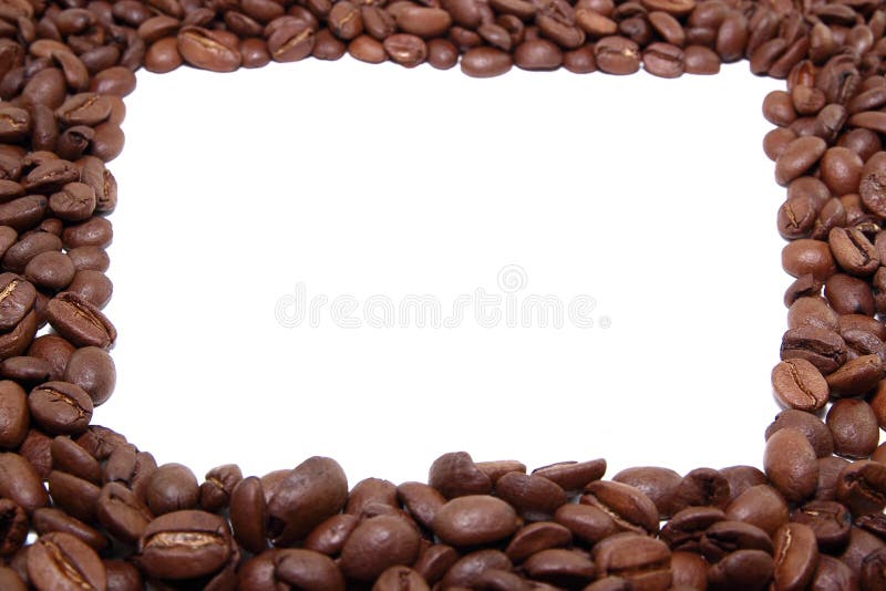 Coffee beans frame stock photo. Image of white, construction - 42004396