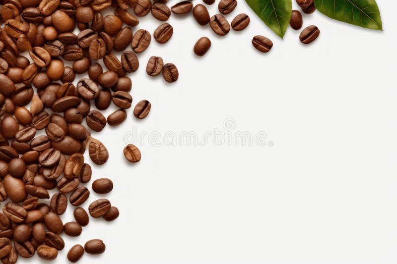 Coffee Beans Frame on a Transparent Background, Cutout Stock Photo ...