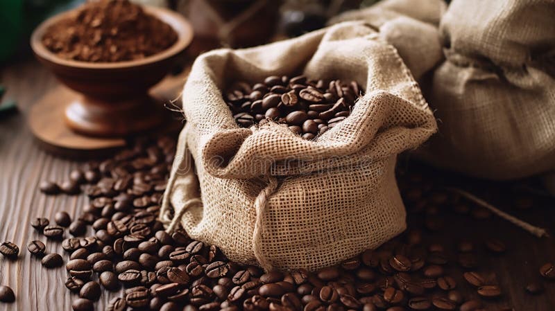 Coffee beans stock illustration. Illustration of freshness - 281744850